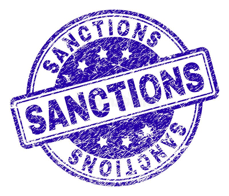 Grunge Textured SANCTIONS Stamp Seal Stock Vector - Illustration of ...