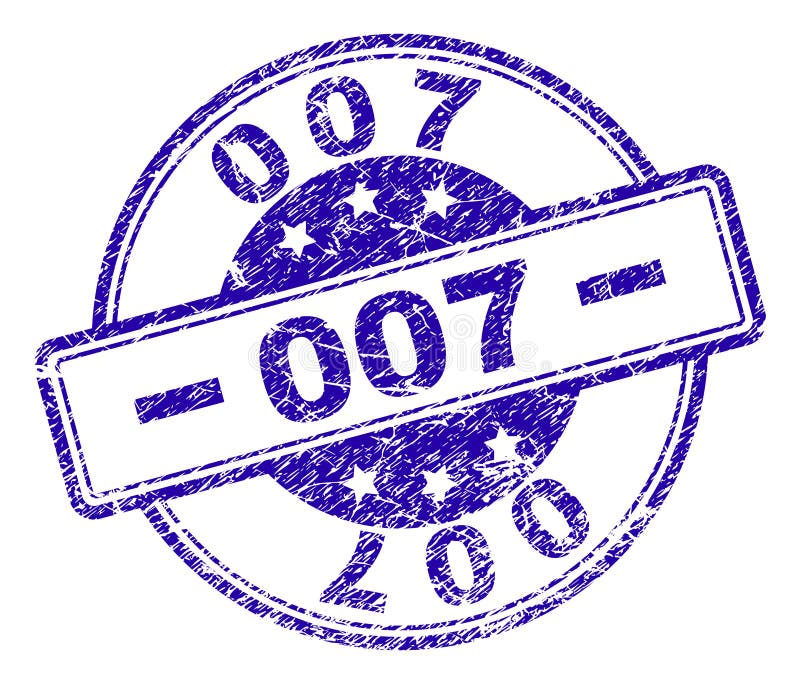 Grunge Textured 007 Stamp Seal Stock Vector - Illustration of caption ...