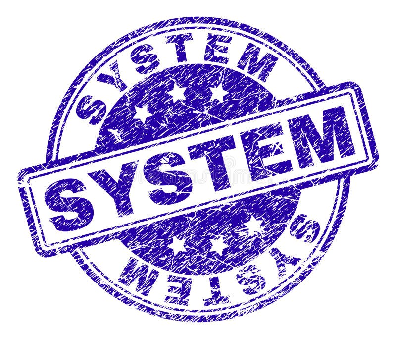 Grunge Textured SYSTEM Stamp Seal Stock Vector - Illustration of rubber ...
