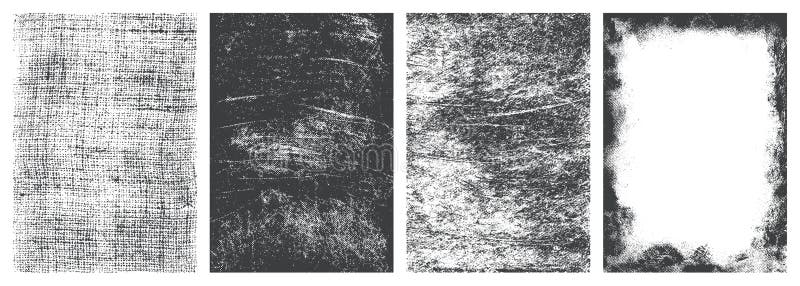 Grunge Textures Monochrome Set Flyer Stock Vector - Illustration of ...