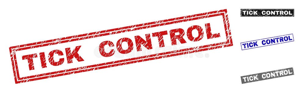Grunge TICK CONTROL Textured Rectangle Stamps Stock Vector ...