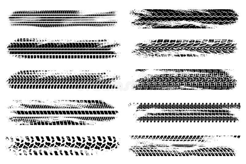 Grunge Tire Tracks stock vector. Illustration of sign - 361384695
