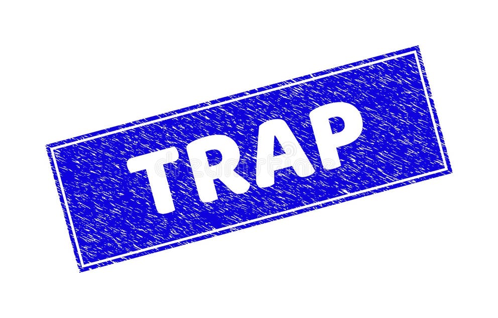 Grunge TRAP Textured Rectangle Stamp Stock Vector - Illustration of ...