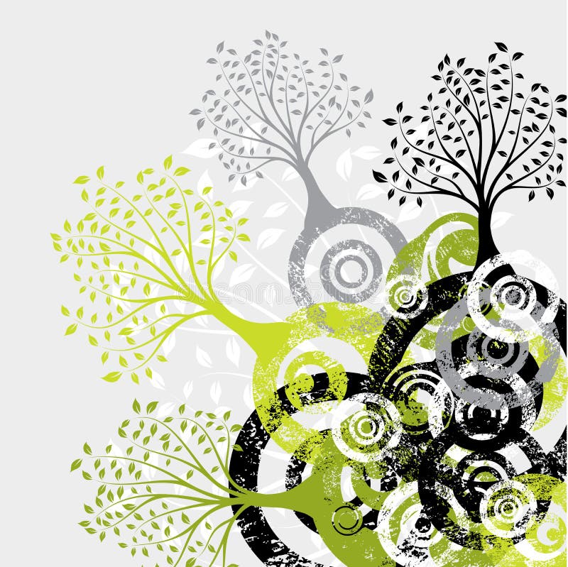 Tree Illustration & Medallion Stock Vector - Illustration of autumn ...