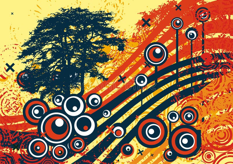 Grunge tree design stock vector. Illustration of abstract - 4922574