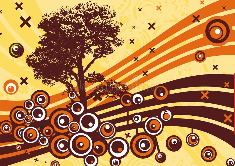 Grunge tree design stock vector. Illustration of abstract - 4922574