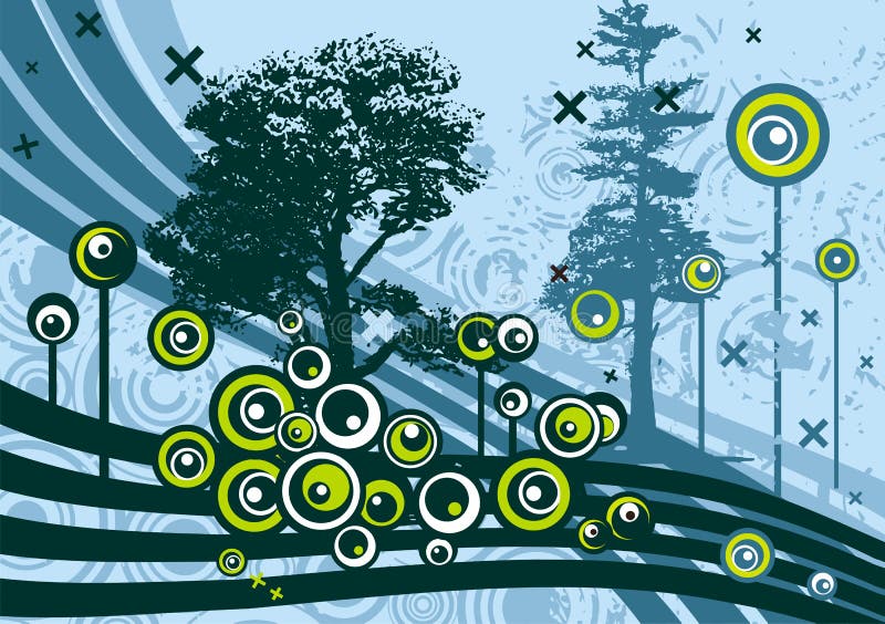 Grunge tree design stock vector. Illustration of abstract - 4922574