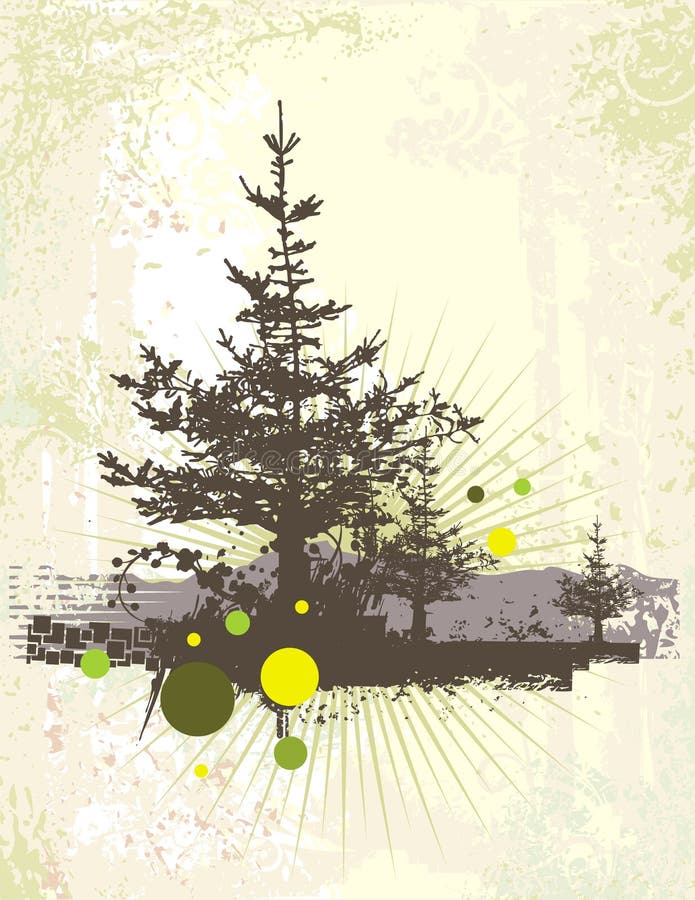 Grunge tree design stock vector. Illustration of abstract - 4922574