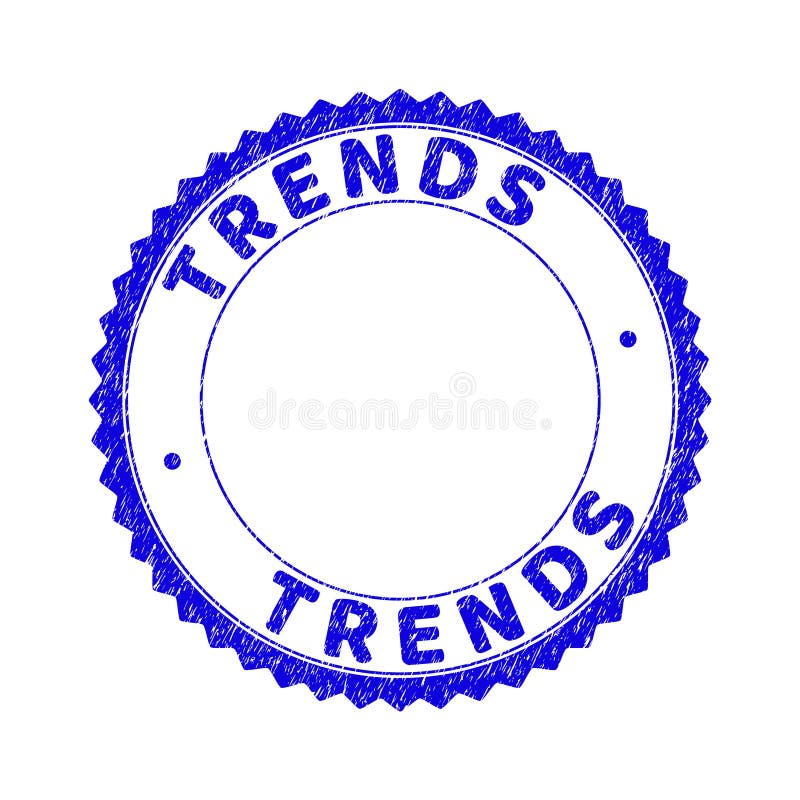Grunge TRENDS Textured Round Rosette Stamp Stock Vector - Illustration ...