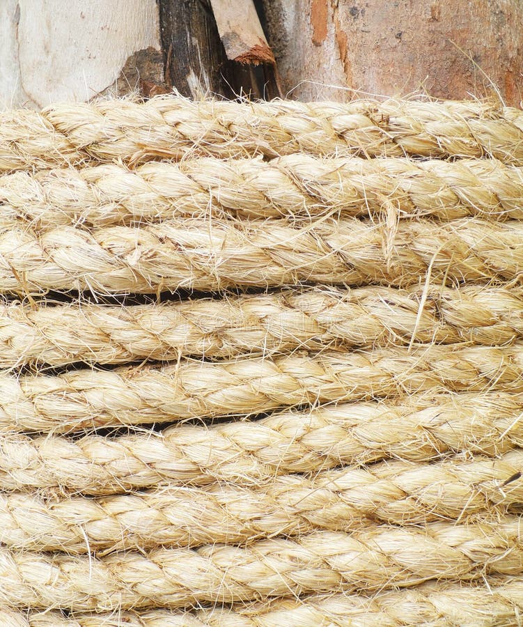 Grunge Twisted Rope Texture Tie Up the Pole Stock Image - Image of ...