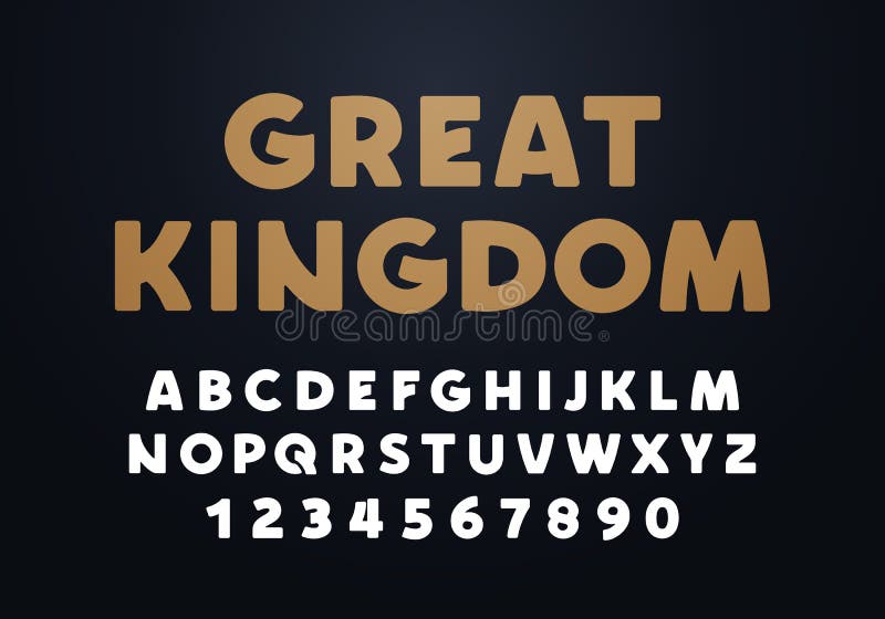 Bold and Rounded Uppercase Typography. Stock Vector - Illustration of ...