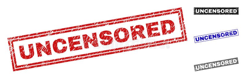 Grunge UNCENSORED Textured Rectangle Watermarks Stock Vector ...