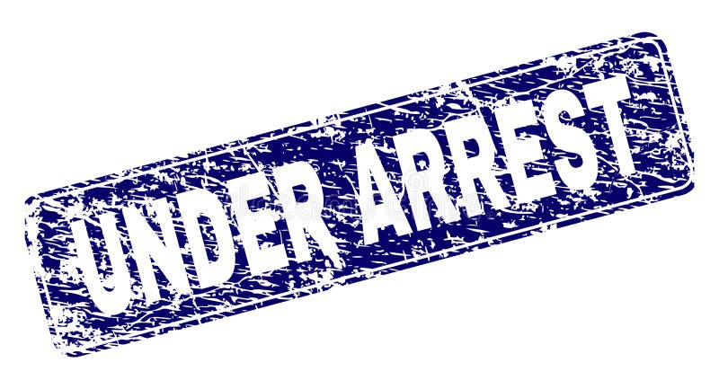 Grunge UNDER ARREST Framed Rounded Rectangle Stamp Stock Vector ...