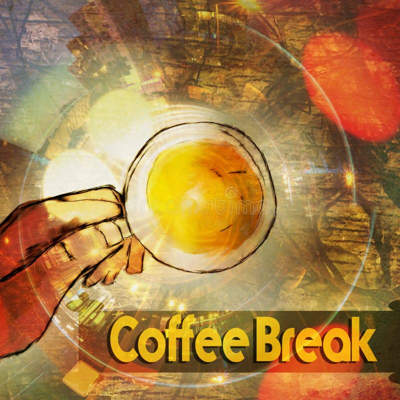 Coffee Break Abstract Background Stock Illustration - Illustration of ...