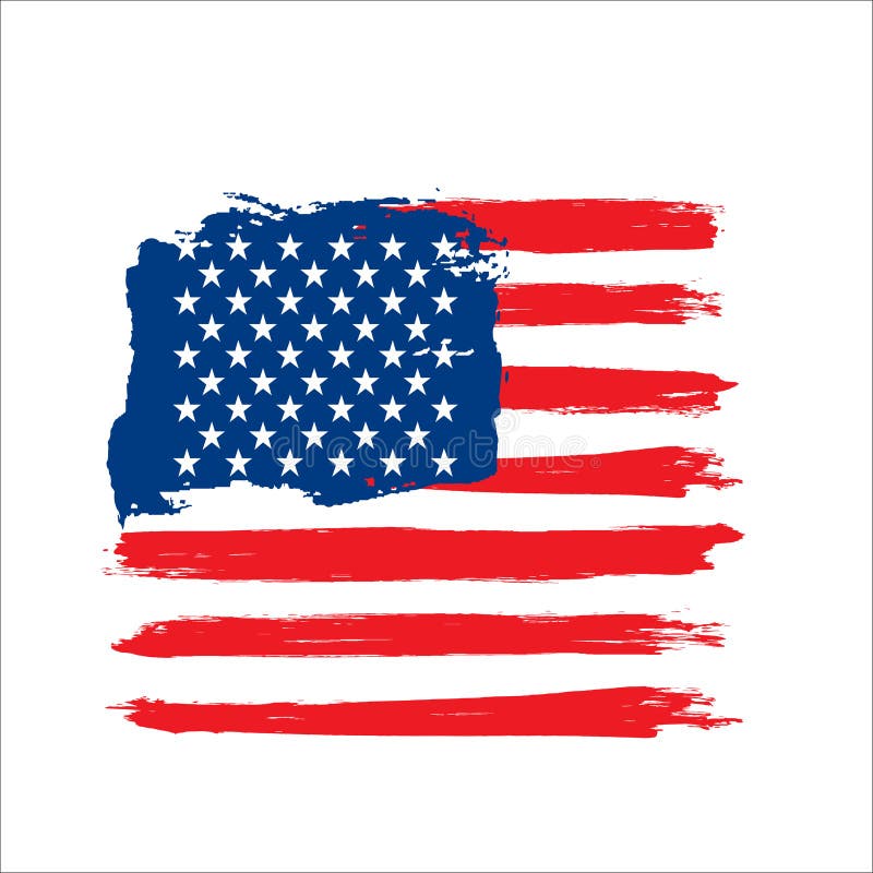 Grunge USA Flag American Flag with Grunge Texture Vector Stock Vector ...