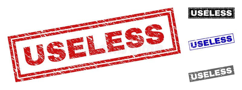 Grunge USELESS Rectangle Stamp Stock Vector - Illustration of scratched ...