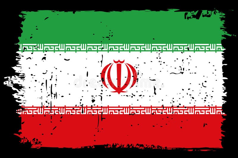 Grunge vector flag of Iran stock vector. Illustration of shape - 310083066