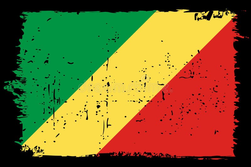Grunge Vector Flag of Republic of the Congo Stock Illustration ...