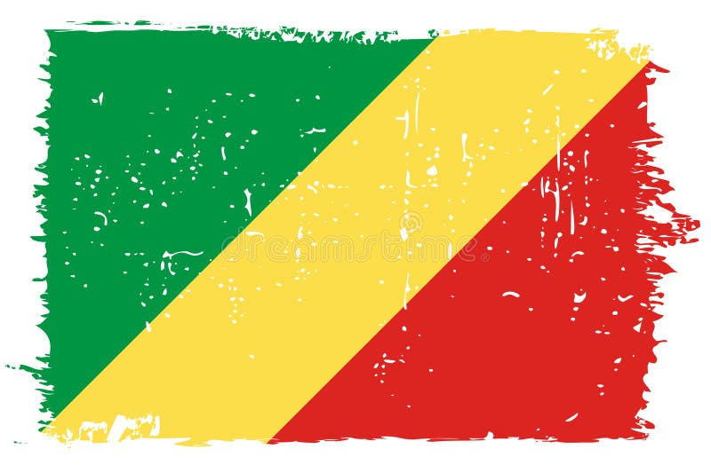 Grunge Vector Flag of Republic of the Congo Stock Illustration ...