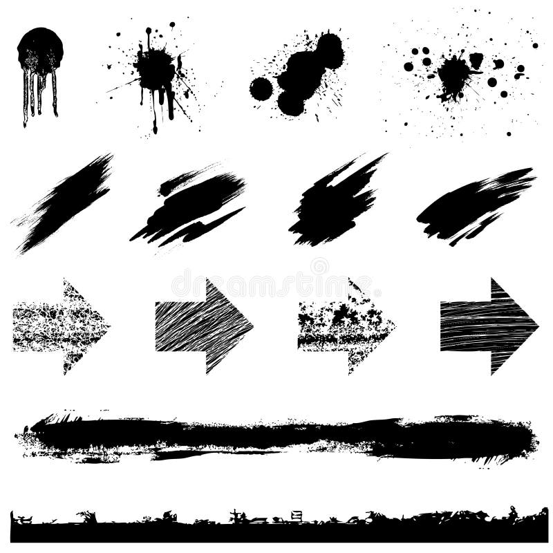 Set of grunge vector stock vector. Illustration of background - 5617645