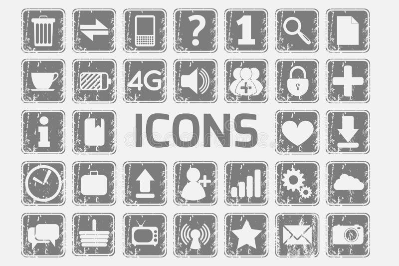 Grunge Vector Set stock vector. Illustration of outline - 65307441