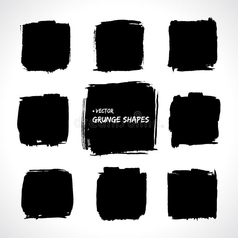 Vector grunge brushes stock vector. Illustration of design - 12063263
