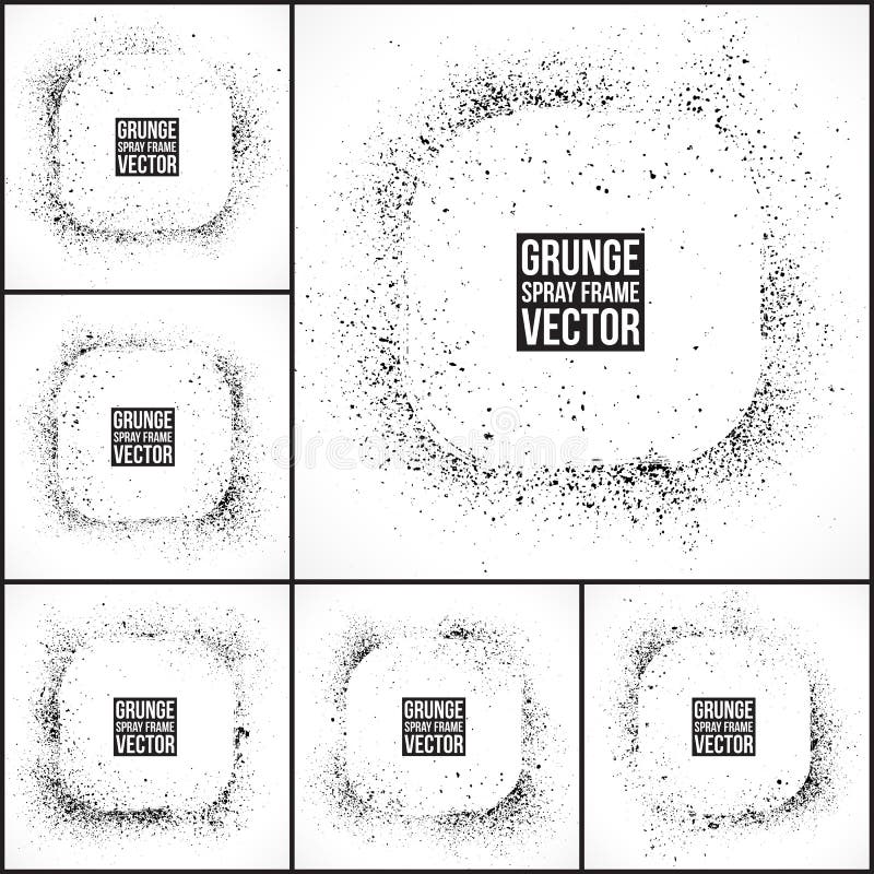 Grunge vector spray frames stock vector. Illustration of label - 41844422