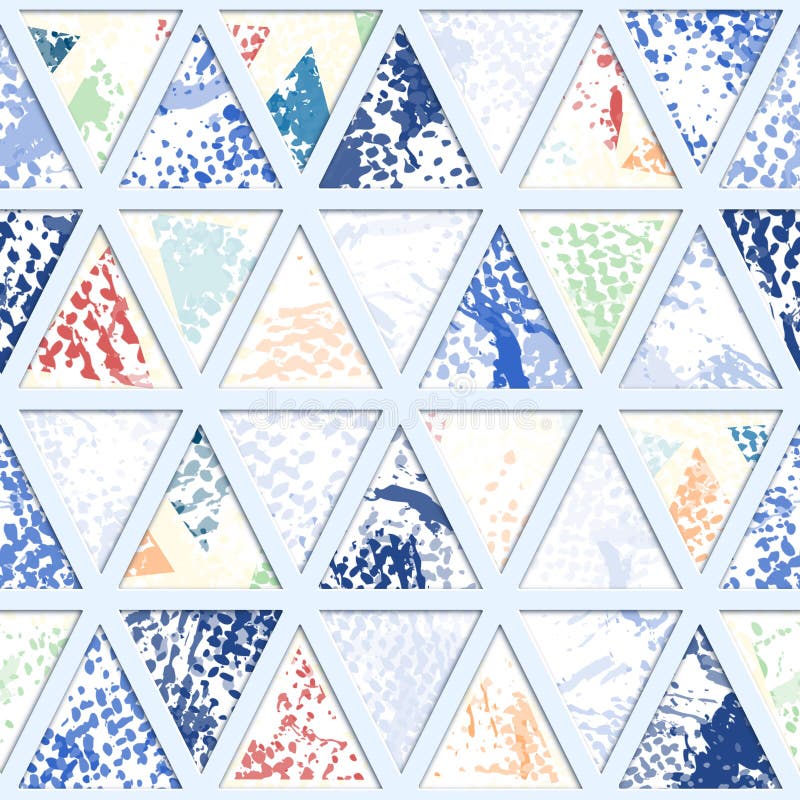 Grunge and Vintage Color with Triangle Pattern, Seamless Texture ...