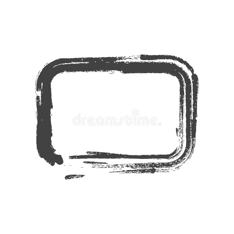 Grunge Vintage Painted Rectangle Shapes. Vector Illustration Stock ...