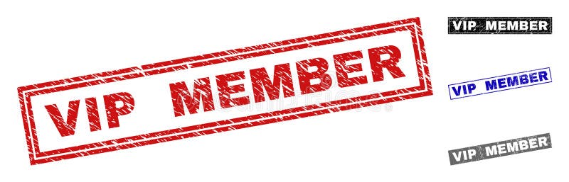 Grunge VIP MEMBER Textured Rectangle Watermarks Stock Vector ...