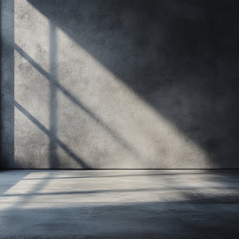 Grunge Wall with Shadow and Light. 3d Rendering Stock Illustration ...