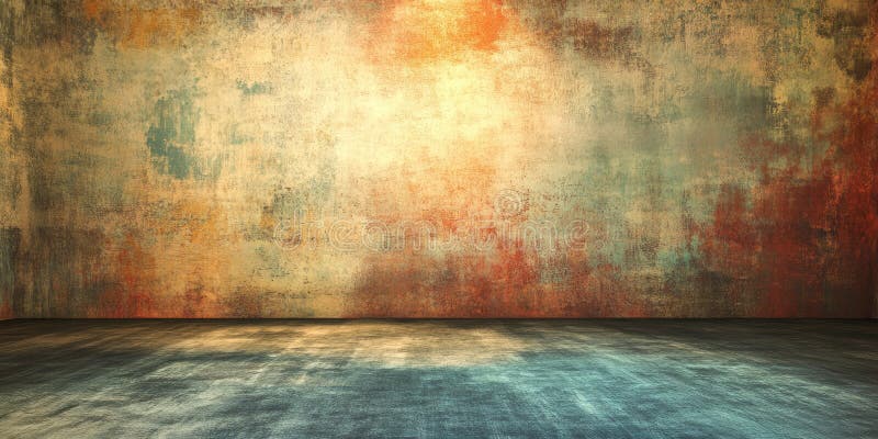 Grunge Wall with Spotlight: Textured Wall in Shades of Gray and Blue ...