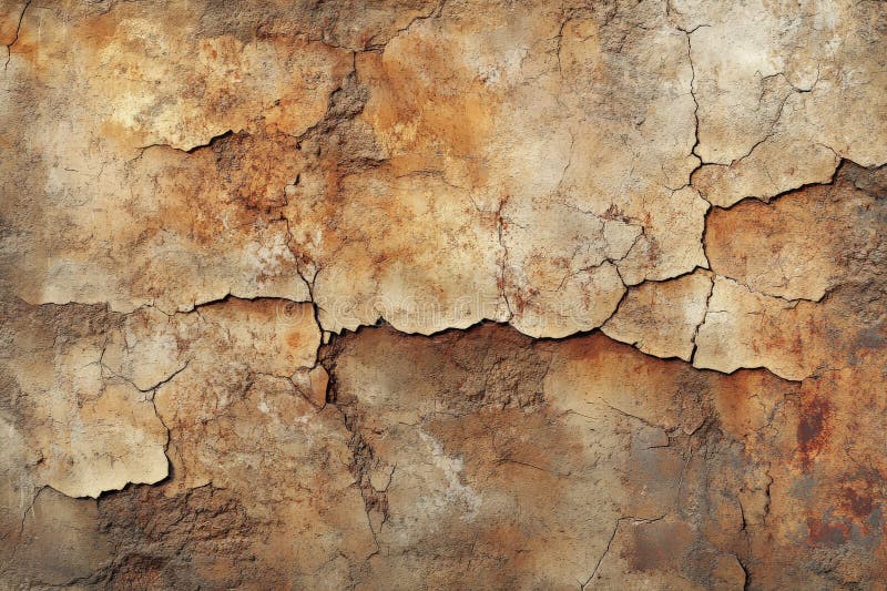 A Grunge Wall Texture in Burnt Sienna, with Peeling Paint, Rust Streaks ...