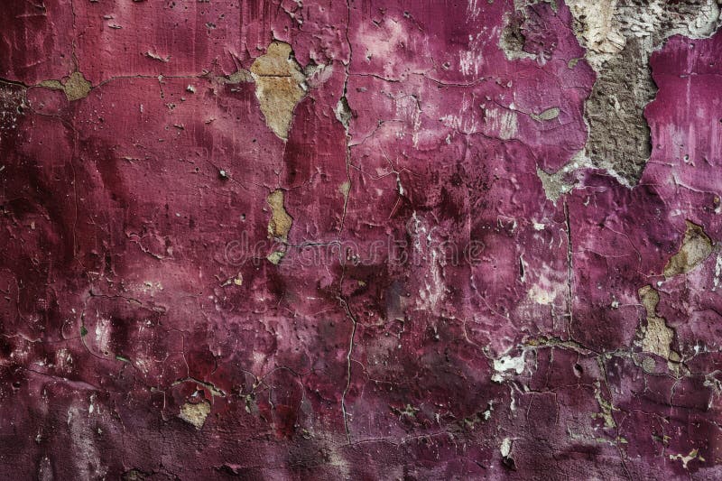 A Grunge Wall Texture in Dark Maroon, with a Distressed, Worn ...
