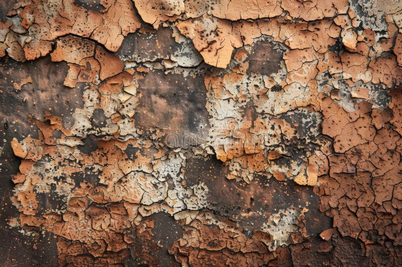 A Grunge Wall Texture in Rusty Brown, Featuring Heavy Corrosion, Cracks ...