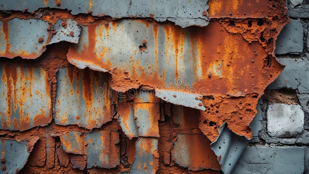 Grunge Wall Texture Showing Rust and Corrosion Effects Stock Photo ...