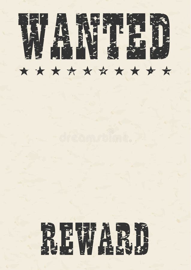 Grunge wanted poster stock illustration. Illustration of wanted - 16077023