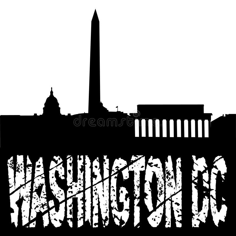 Grunge Washington DC Skyline Stock Vector - Illustration of skyline ...