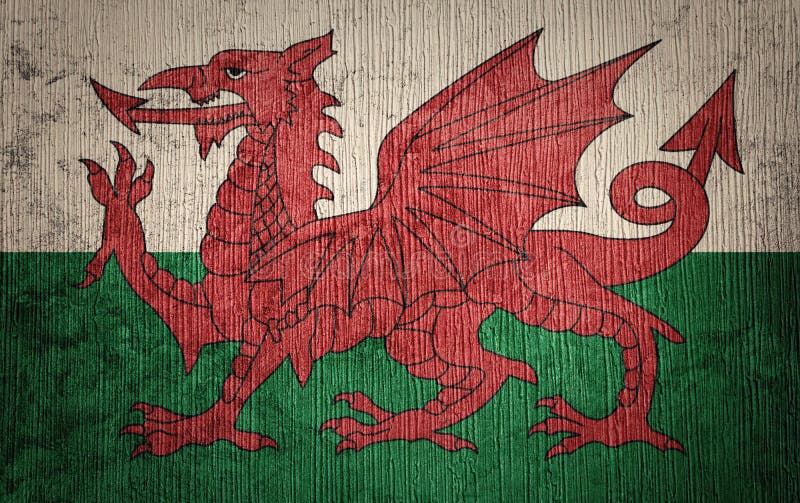 Grunge Welsh Flag. Welsh Flag with Grunge Texture Stock Photo - Image ...