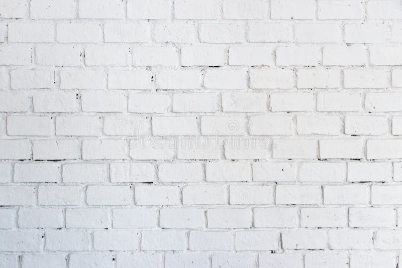 Grunge White Brick Pattern Wall Textured Background with Copy Space ...