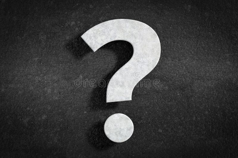 Grunge White Stone Question Mark Icon. 3d Rendering Stock Illustration ...