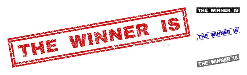 Grunge the WINNER is Scratched Rectangle Watermarks Stock Vector ...