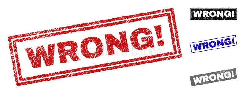 Grunge Red Wrong Decision Word Square Rubber Stamp on White Background Stock Vector ...