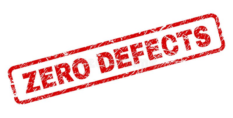 Grunge ZERO DEFECTS Rounded Rectangle Stamp Stock Vector - Illustration ...