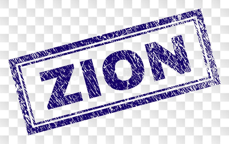 Grunge ZION Rectangle Stamp Ilustración del Vector - Ilustración de ...