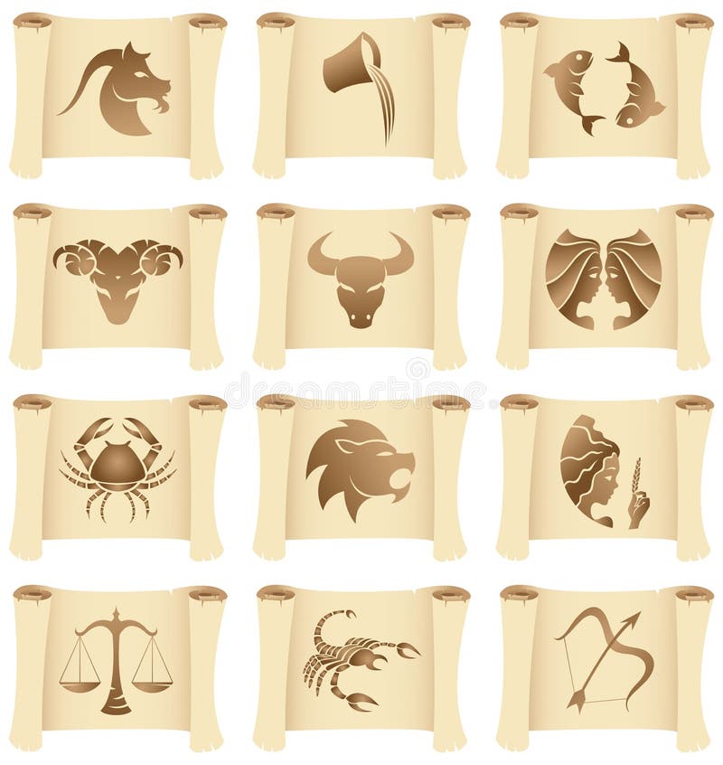 Grunge Zodiac Star Signs stock vector. Illustration of cosmos - 4930943