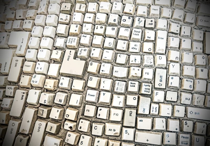 Grungy Abstract Background Made of Computer Keyboard Keys Stock Image ...
