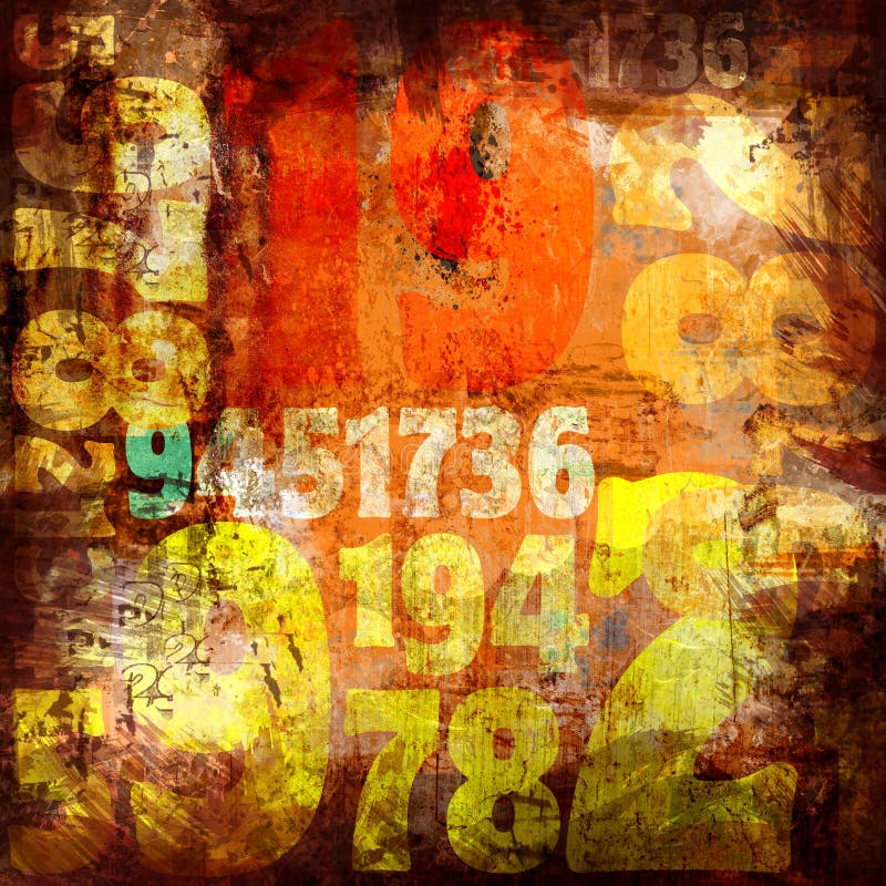 Grungy Abstract Collage with Typo Elements Stock Illustration ...