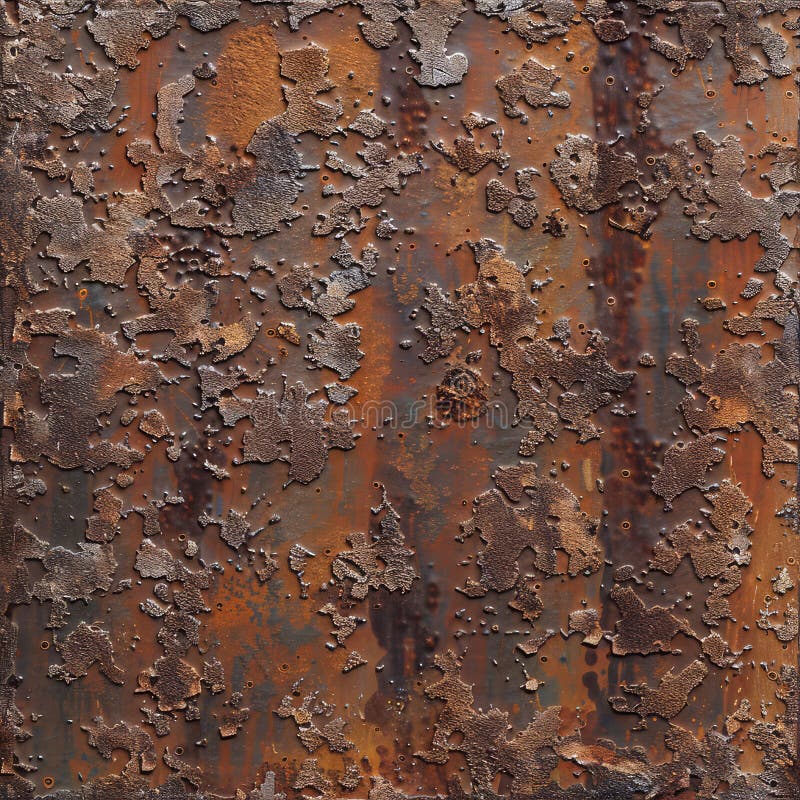 Grungy Aesthetic of Brown Metal Enhanced by Rough, Rusty Texture Stock ...