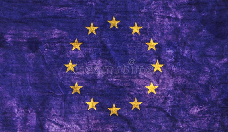 Grungy European Union Flag stock photo. Image of banner - 137925724